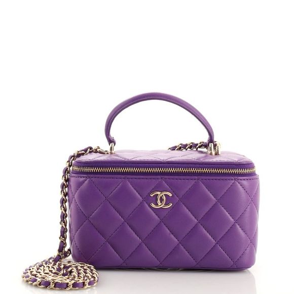 CHANEL | Bags | Chanel Classic Top Handle Vanity Case With Chain ...